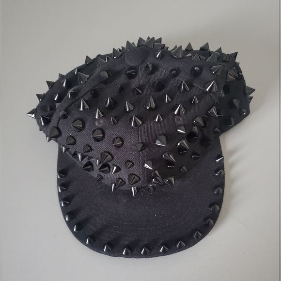 Accessories | Punk Rock Spike Studded Cap Rivet Goth Snapback Hat Black Baseball Cap Hat | Poshmark
